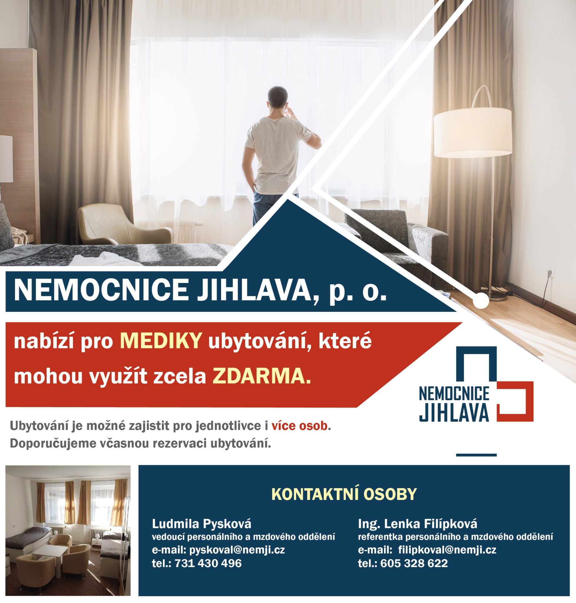 Nemocnice Jihlava podporuje vzdělávání mediků a nabízí jim ubytování ...